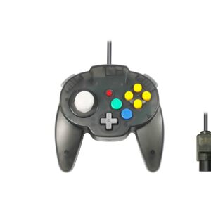 Warrior 64 Wired Controller for Original Nintendo 64 N64 Console (Black)