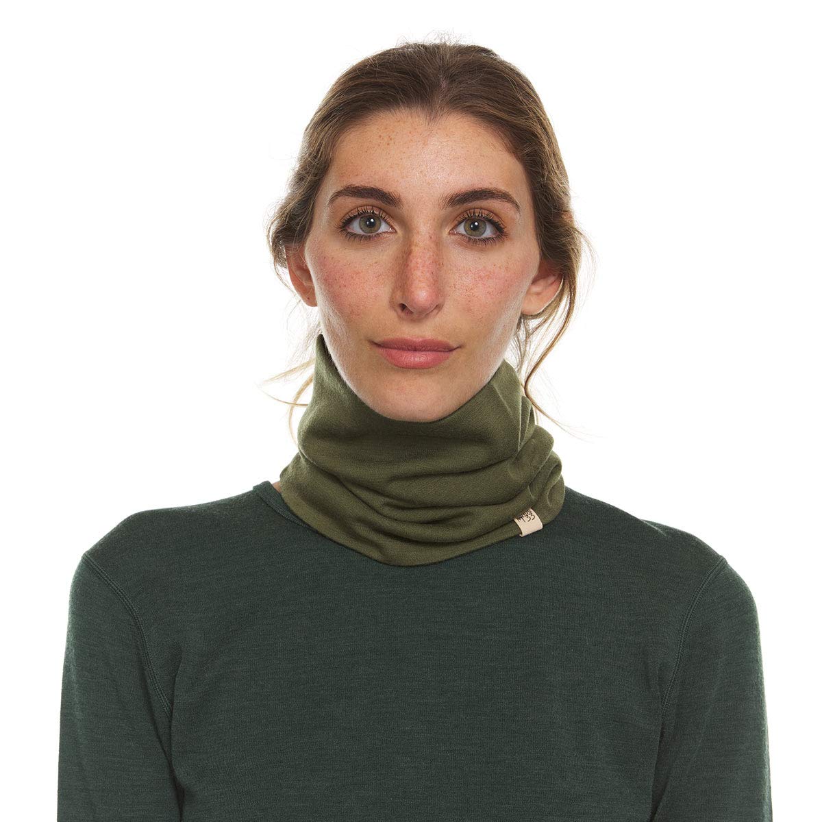 Minus33 - Midweight Neck Gaiter - 100% Merino Wool - Multipurpose Headwear - Skiing Neck Warmer - Winter Face Mask - Olive Drab Wicking Neck Wear