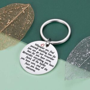 Divorce Gifts for Women Inspirational Gifts Sobriety Sympathy Keychain Cancer Survivor Awareness Gifts Surgery Addiction AA Warrior Birthday Alcoholics Stay Strong Gifts Back to School