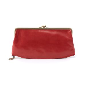 hobo womens genuine leather mavis clutch wallet (brick)