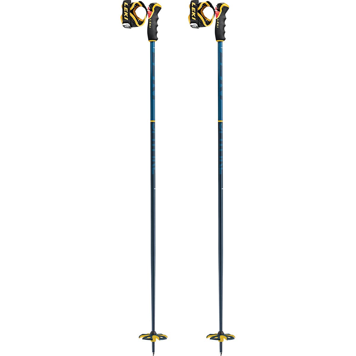 LEKI Spitfire 3D Ski Pole Pair - Blue/Mustard 120