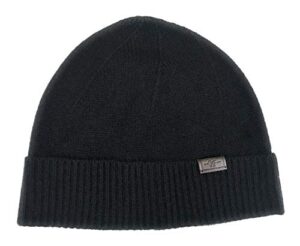 hickey freeman 100% italian cashmere hat for men – ultra-soft men’s knit luxury beanie, black