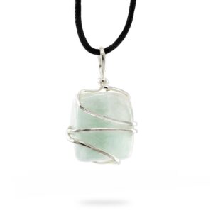 ayana amazonite crystal necklace - passionately crafted from ethically sourced crystals and healing stones - genuine, handmade healing crystals pendant necklace for women