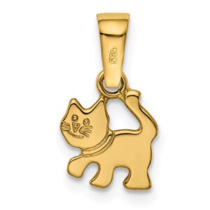 14k Yellow Gold Kitten Pendant