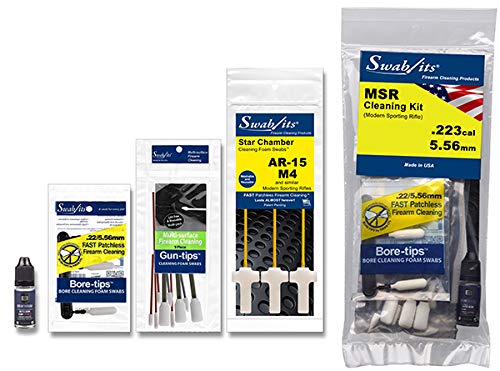 SWAB-ITS Made in The USA Deluxe Kit Star Chamber Cleaning Swabs, Gun-Tips, Bore-Tips and CLP