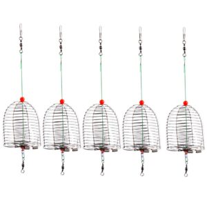 besportble 5pcs metal bait cage fishing trap cage fishing cage fishing lure cage fishing bait trap fishing trap basket