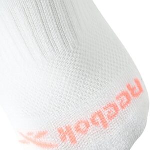 Reebok Women's No Show Athletic Breathable Low Cut Cushioned Socks (12 Pack), Size 4-10, Bright White Logo