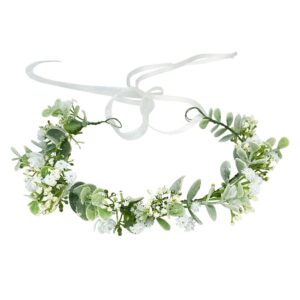 uongeod hjyhyn flower crown boho flower wreath artificial floral crown bridal headpiece greenery crown for wedding ceremony party festival