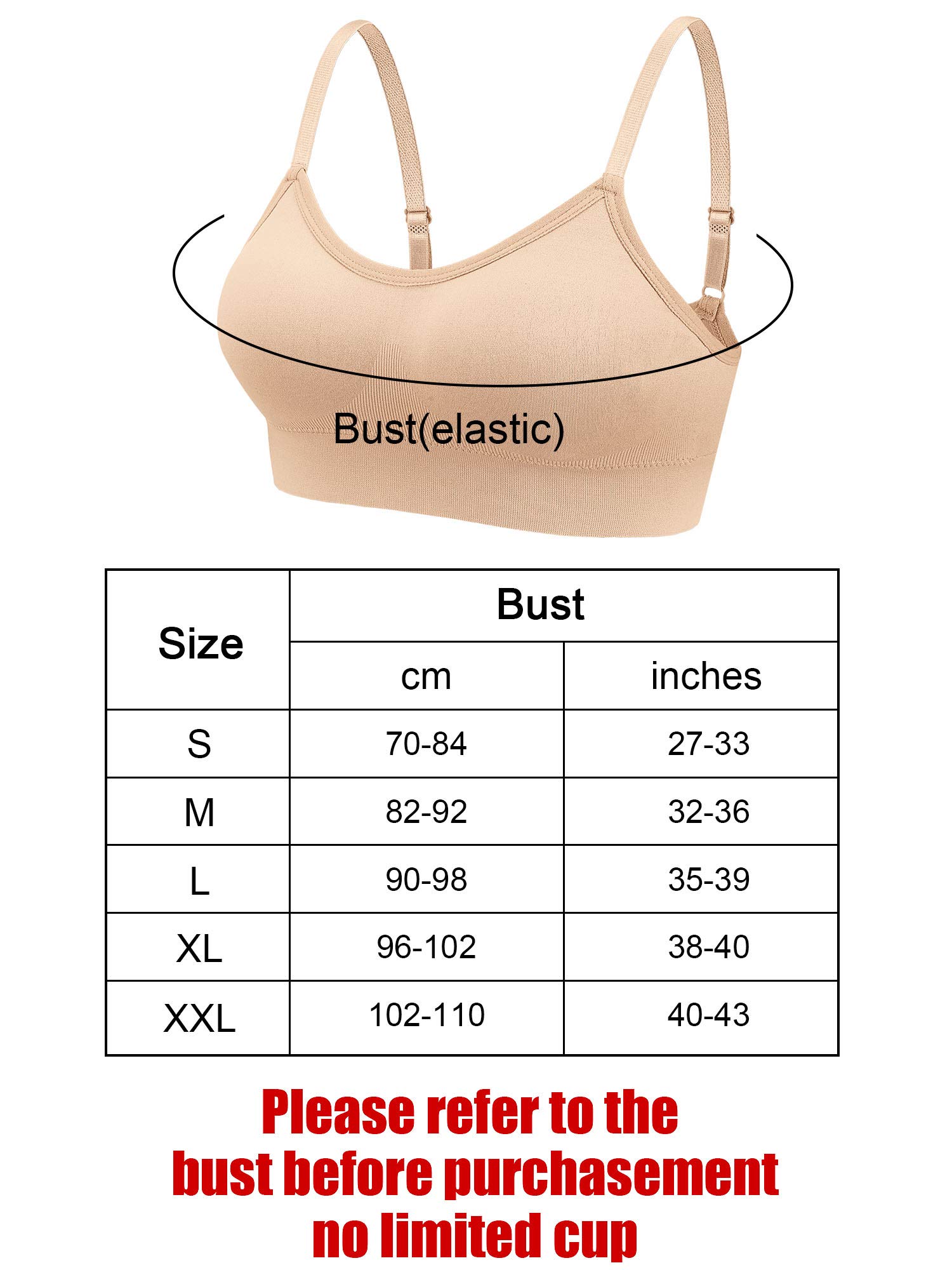 4 Pieces Neck Bralettes Wireless Cami Bra Tank Top Bra Sports Bra for Women Girls (Black, Green, Dark Grey, Pink,Small)