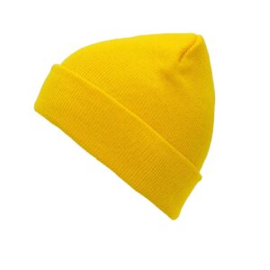 Century Star Beanie For Men Women Black Beanie Hat Soft Winter Beanies Cuff Beanie Skull Caps Knit Hats 1Pc Yellow One Size