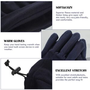 9 Pieces Mens Hat Neck Warmer and Gloves Set Thermal Fleece Beanies Scarves Gloves for Man Winter Warm Supplies(Multiple Color)