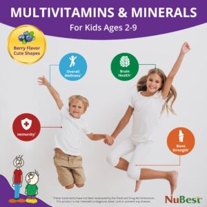 NuBest Tall Kids - Toddlers Vitamins and Kids Vitamins for Age 2 to 9 - Healthy Height Growth & Height Booster with Multivitamins & Minerals for Kids Ages 2 to 9 | 90 Chewable Tablets | 6 Pack