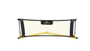 podiumax solo soccer rebounder net, improve your ground passing skills, easy to assemble and disassemble, comes with bag and stake