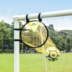 podiumax top bins soccer target goal, easy to attach and detach to the goal, set of 2, for shooting accuracy training (red)