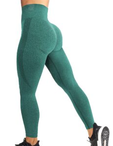 yeoreo women seamless workout leggings gym high waist smile contour yoga pants green