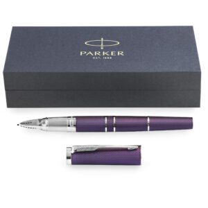 parker ingenuity slim - 5th technology pen - medium nib - blue violet barrel - single pen in gift box