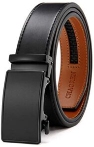 chaoren leather ratchet belt men - customizable fit, effortless style (35mm)