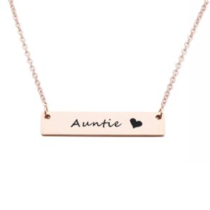 chenva aunt and niece gifts the love between aunt and niece is forever necklace set aunt gift from niece aunt jewelry (aunt necklace rg)