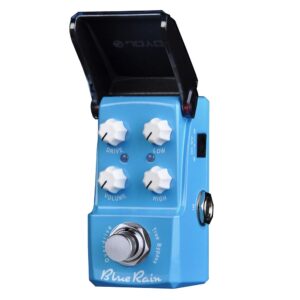 joyo overdrive mini pedal for electric guitar pedal effect - true bypass ironman series (blue rain jf-311)