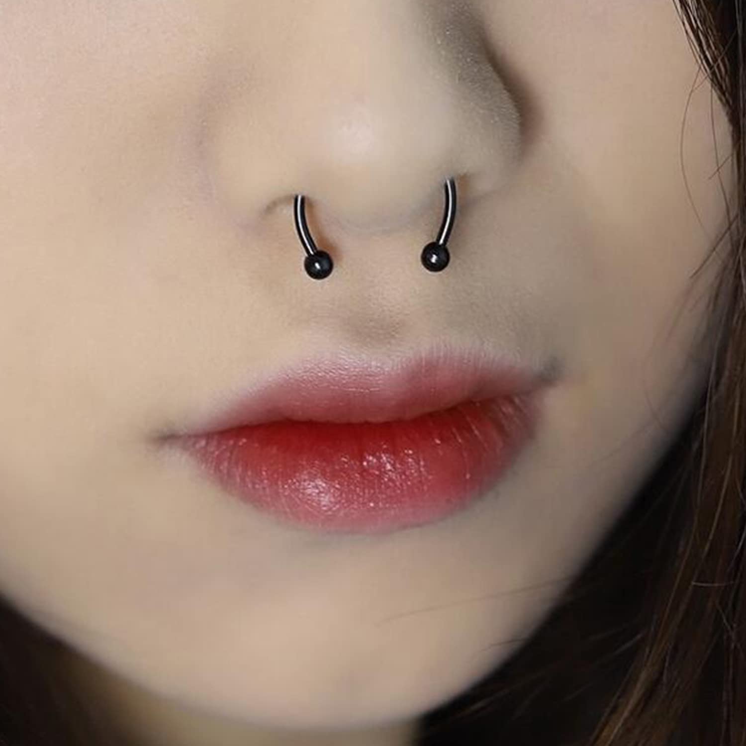 Kridzisw Fake Septum Rings Faux Nose Ring Hoop Piercing Jewelry for Women Stainless Surgical Steel horseshoe Septum Nose Nostril Cuff Ring Hoop Piercing jewelry Non Pierced Clip On Nose Ring Hoop men