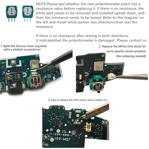 Onyehn 20pcs Replacement Trimmer Potentiometer Sensor for Xbox One,PS3,PS4 Switch Pro Controllers,Gasket Repair Parts for Thumb Stick Analog Joystick