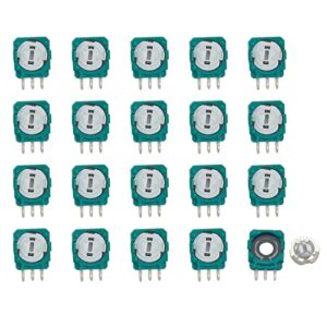 onyehn 20pcs replacement trimmer potentiometer sensor for xbox one,ps3,ps4 switch pro controllers,gasket repair parts for thumb stick analog joystick