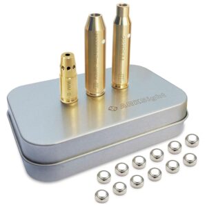 arksight hunting boresighter for 223/9mm/243/308/7mm-08rem cal, red dot brass chamber bore sight kit for rifle scopes and handgun