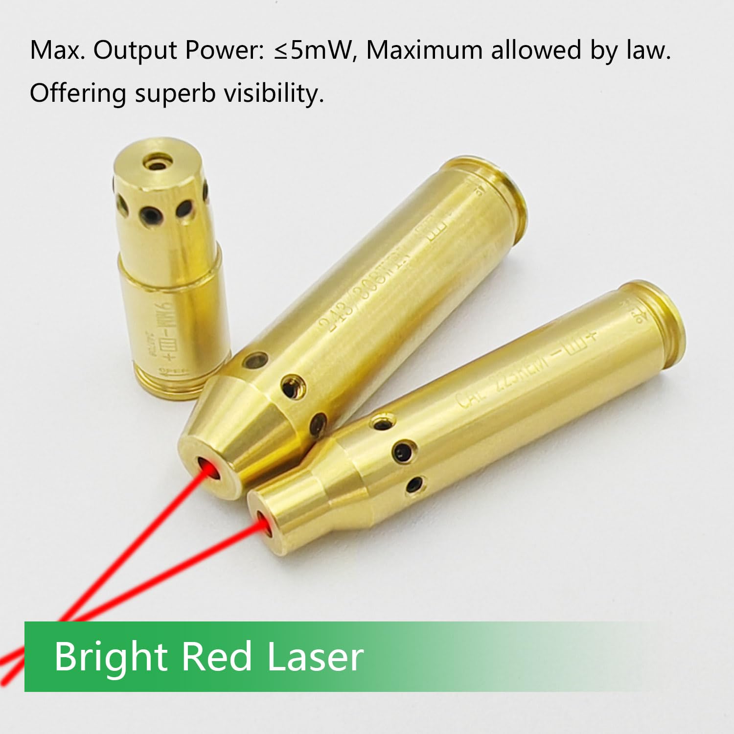 ARKSight Hunting BoreSighter for 223/9MM/243/308/7mm-08REM Cal, Red Dot Brass Chamber Bore Sight Kit for Rifle Scopes and Handgun