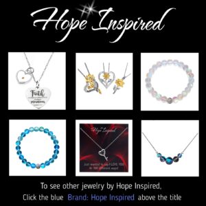 HOPE INSPIRED Real Mustard Seed Necklace Heart Faith Necklace for Women Christian Gifts (Faith Can Move Mountains)