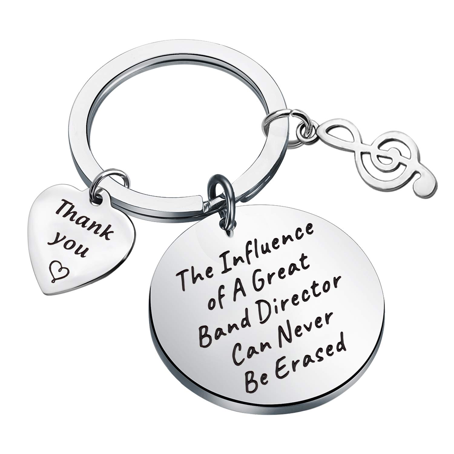 FEELMEM Band Director Gift Music Director Keychain Music Teacher Gift The Influence Of A Great Band Director Can Never Erased Gift for Band Teacher Choir Director (Band Director)