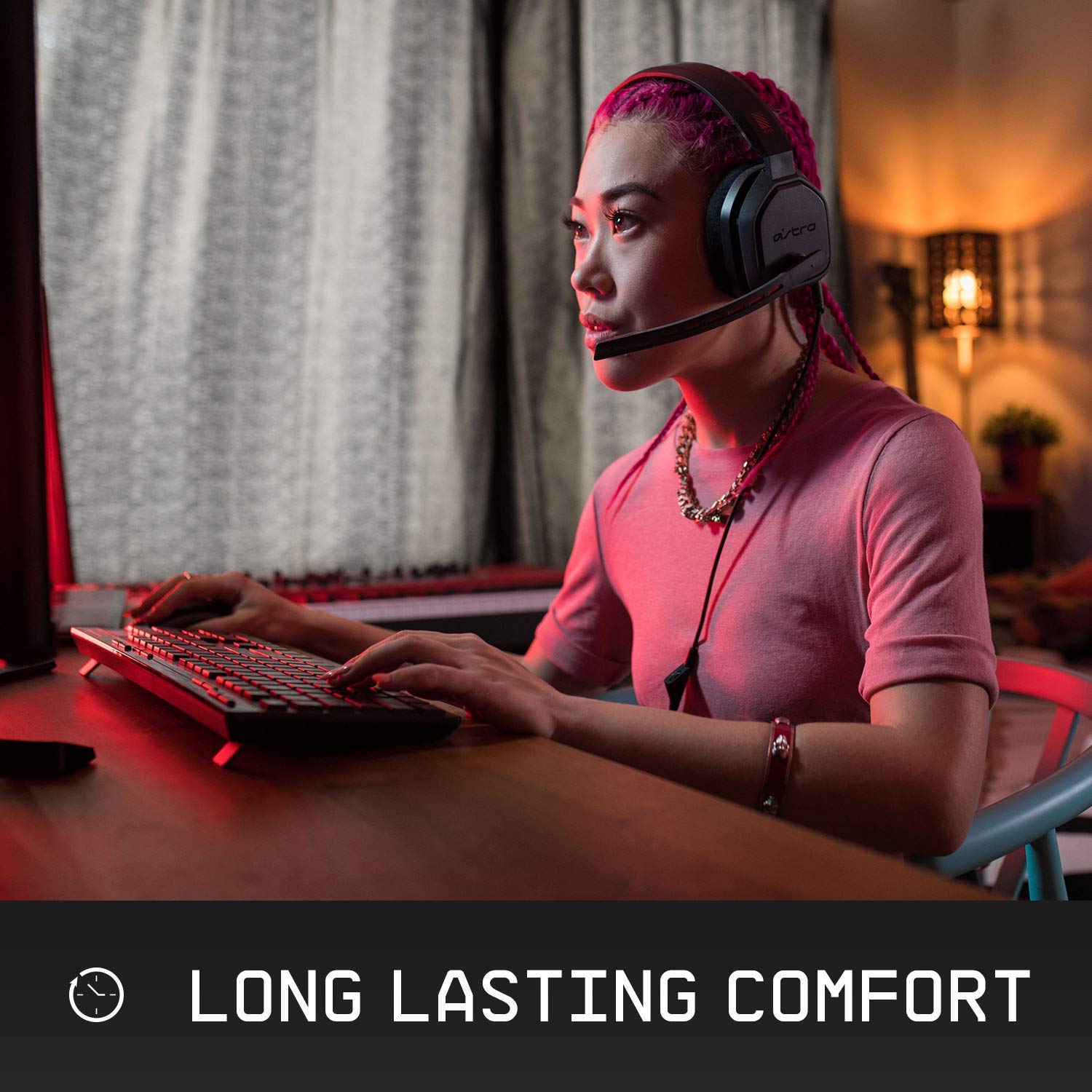 ASTRO Gaming A10 Headset for Xbox One/Nintendo Switch / PS4 / PC and Mac - Wired 3.5mm and Boom Mic by Logitech - Eco-Friendly Packaging - (Red/Black)