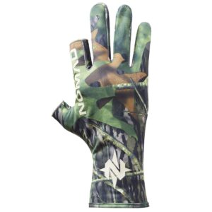 nomad mens fingerless turkey glove | camo fingerless hunting glove, mossy oak shadowleaf, medium/large