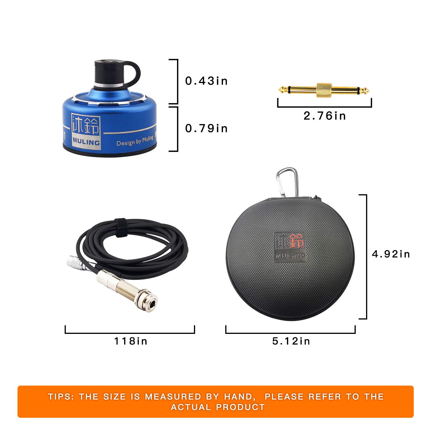 MULING handpan Pickup，H1 Hand drum Pickup ， Steel Drums Pickup，contact magnetic pickup with carry bag