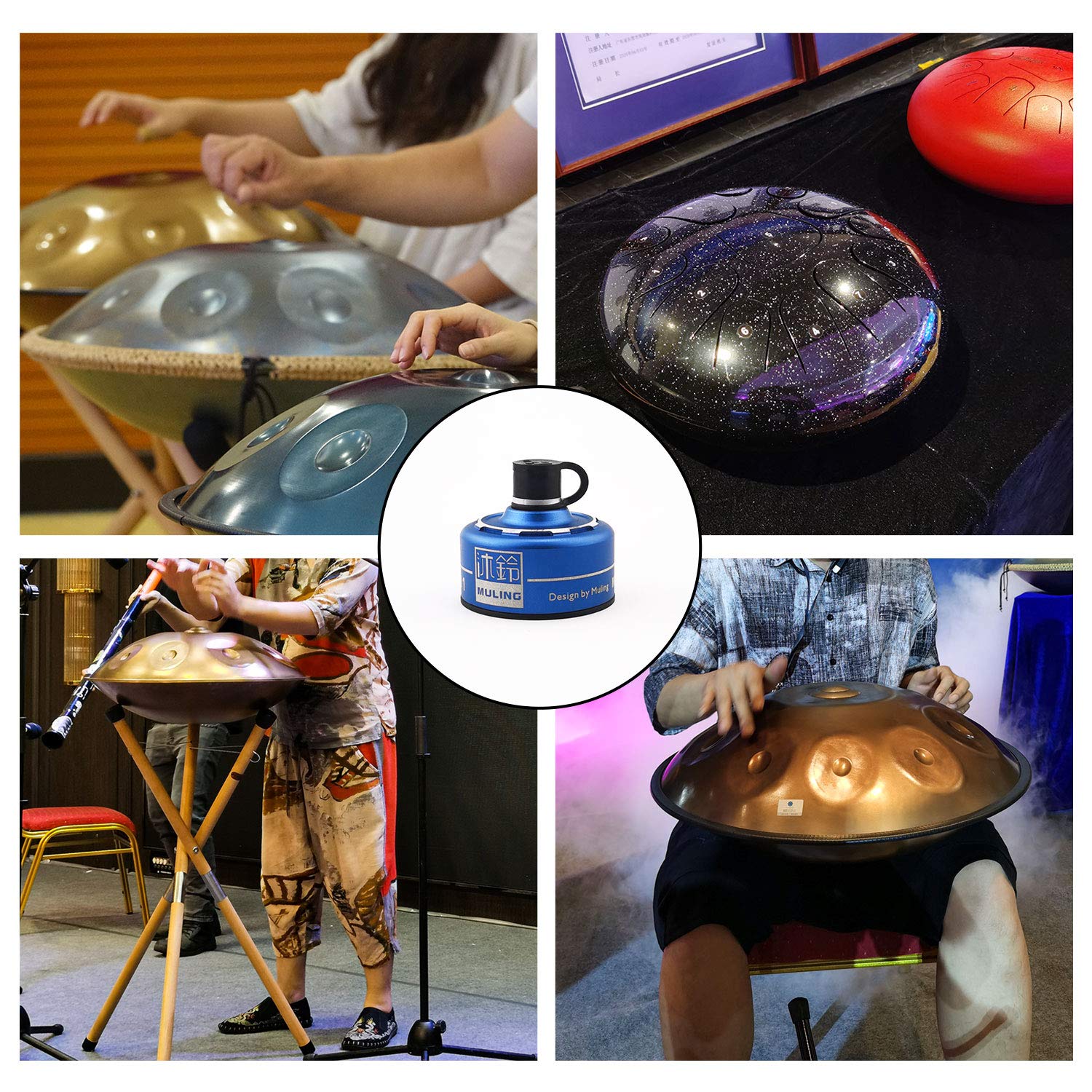 MULING handpan Pickup，H1 Hand drum Pickup ， Steel Drums Pickup，contact magnetic pickup with carry bag