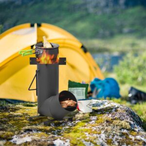 Stanbroil Camping Rocket Stove for Outdoor Cooking, Portable Wood Burning Stove for Backyard, Camp Cooking and Emergency Situations