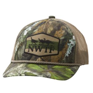 nomad mens nwtf trucker hat | turkey hunting hat, trucker - mossy oak obsession, one size