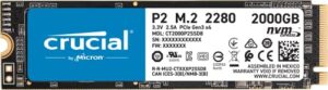 crucial p2 2tb 3d nand nvme pcie m.2 ssd up to 2400mb/s - ct2000p2ssd8