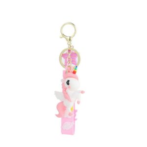 HAIQILIN Pink Unicorn Keychain backpack keychains