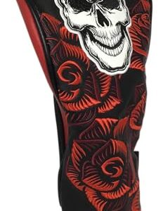 ReadyGOLF Skull & Roses All-Over Embroidered Driver Headcover