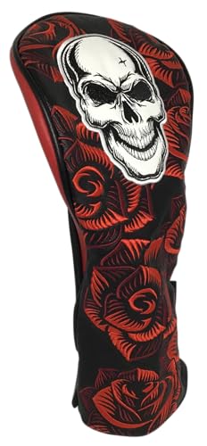 ReadyGOLF Skull & Roses All-Over Embroidered Driver Headcover