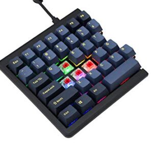 Mistel BAROCCO MD770 RGB Wireless Split Mechanical Keyboard, TKL Ergonomic Gaming Keyboard 85 Keys (Cherry MX Red Switches, Linear Lighter)