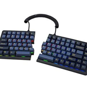 Mistel BAROCCO MD770 RGB Wireless Split Mechanical Keyboard, TKL Ergonomic Gaming Keyboard 85 Keys (Cherry MX Red Switches, Linear Lighter)