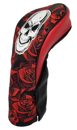 ReadyGOLF Skull & Roses All-Over Embroidered Driver Headcover