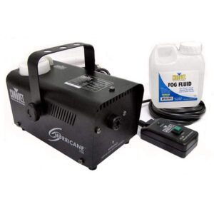 Chauvet DJ CHV-H700 Hurricane Pro Fog Smoke Machine with Remote and FJU 1 Gallon Bottle of Fog Smoke Juice Fluid