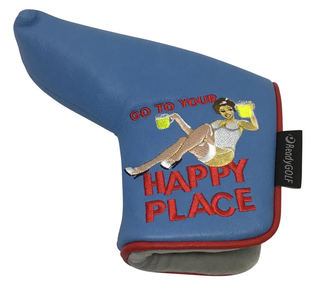 ReadyGOLF Happy Place Embroidered Putter Cover - Blade