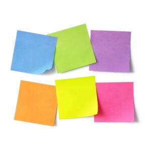 Sticky Notes 3x3 Self-Stick Notes Pads with 6 Bright Colors, Easy to Post for Office, Shool, Home, 6 Pads/Pack, 100 Sheets/Pad(Standard)