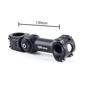 Bike Stem Adjustable 60 Degree 31.8mm (1-1/4") / 25.4mm (1") Handlebar Stem for MTB, Road Bike, Fits Standard 28.6mm (1-1/8") Steering Tube (31.8 x 130mm, 31.8mm Handlebar & 28.6mm Steering Tube)