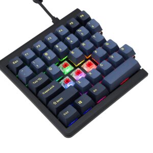 Mistel BAROCCO MD770 RGB Wireless Split Mechanical Keyboard, TKL Ergonomic Gaming Keyboard 85 Keys (Cherry MX Brown Switches, Tactile Light-Clicky)