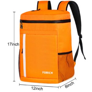 FORICH Soft Cooler Backpack Insulated Waterproof Backpack Cooler Bag Leak Proof Portable Small Cooler Backpacks to Work Lunch Travel Beach Camping Hiking Picnic Fishing Beer for Men Women