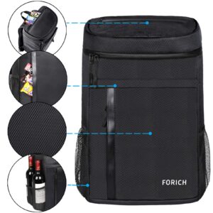 FORICH Soft Cooler Backpack Insulated Waterproof Backpack Cooler Bag Leak Proof Portable Small Cooler Backpacks to Work Lunch Travel Beach Camping Hiking Picnic Fishing Beer for Men Women